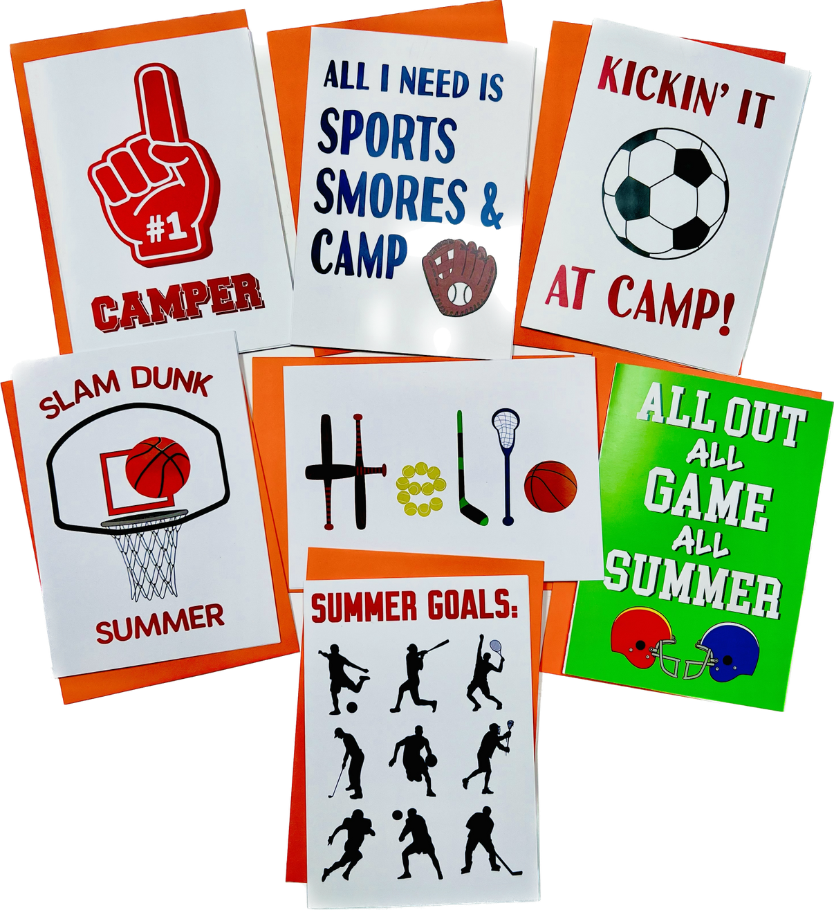 Ultimate Sports Pack-Camp Greeting Cards Set of 7 – Sunny Marshmallow
